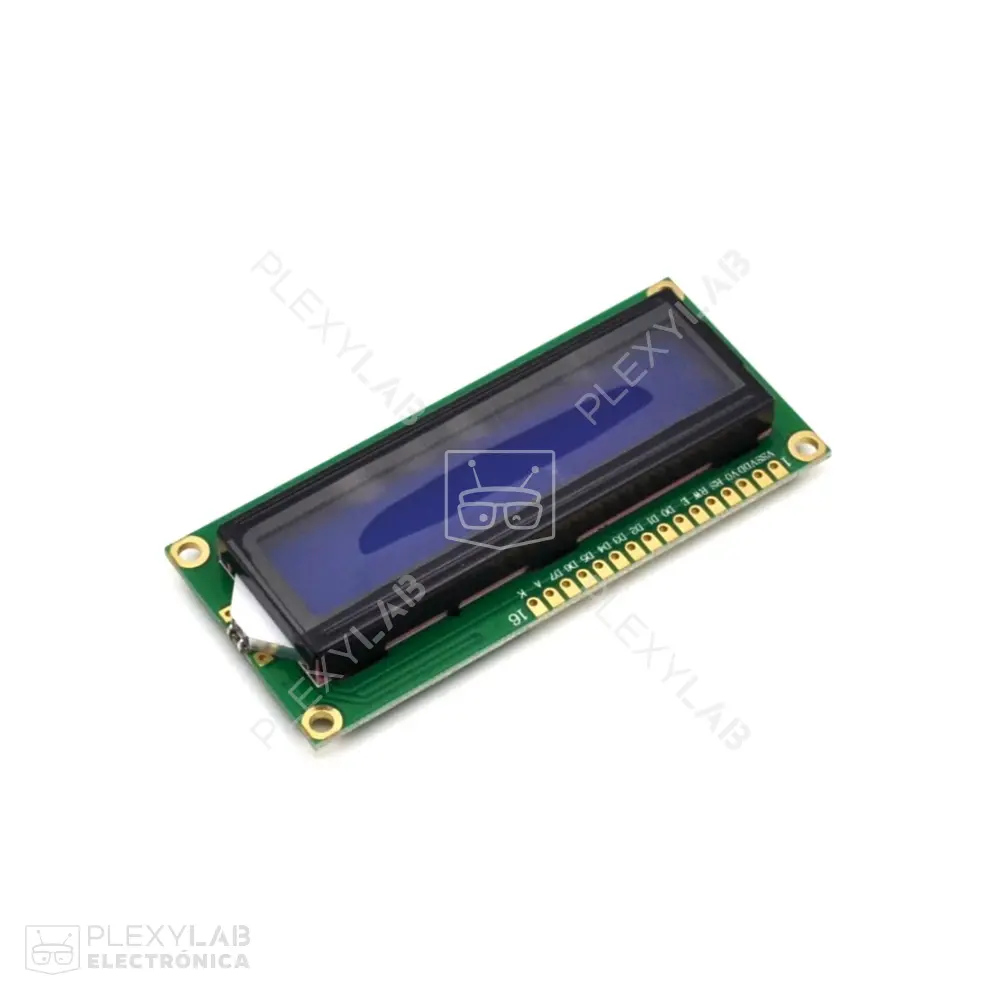 Pantalla LCD 1602 azul, 16x2 caracteres Arduino PIC | PLEXYLAB